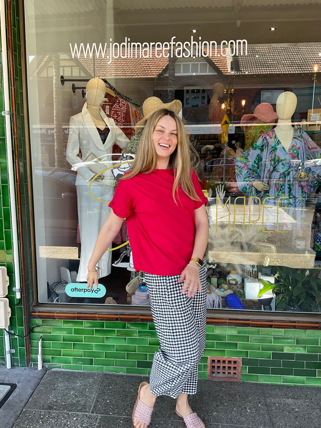 Valia Seaside Top - Cherry - VC060 – Jodi Maree Fashion